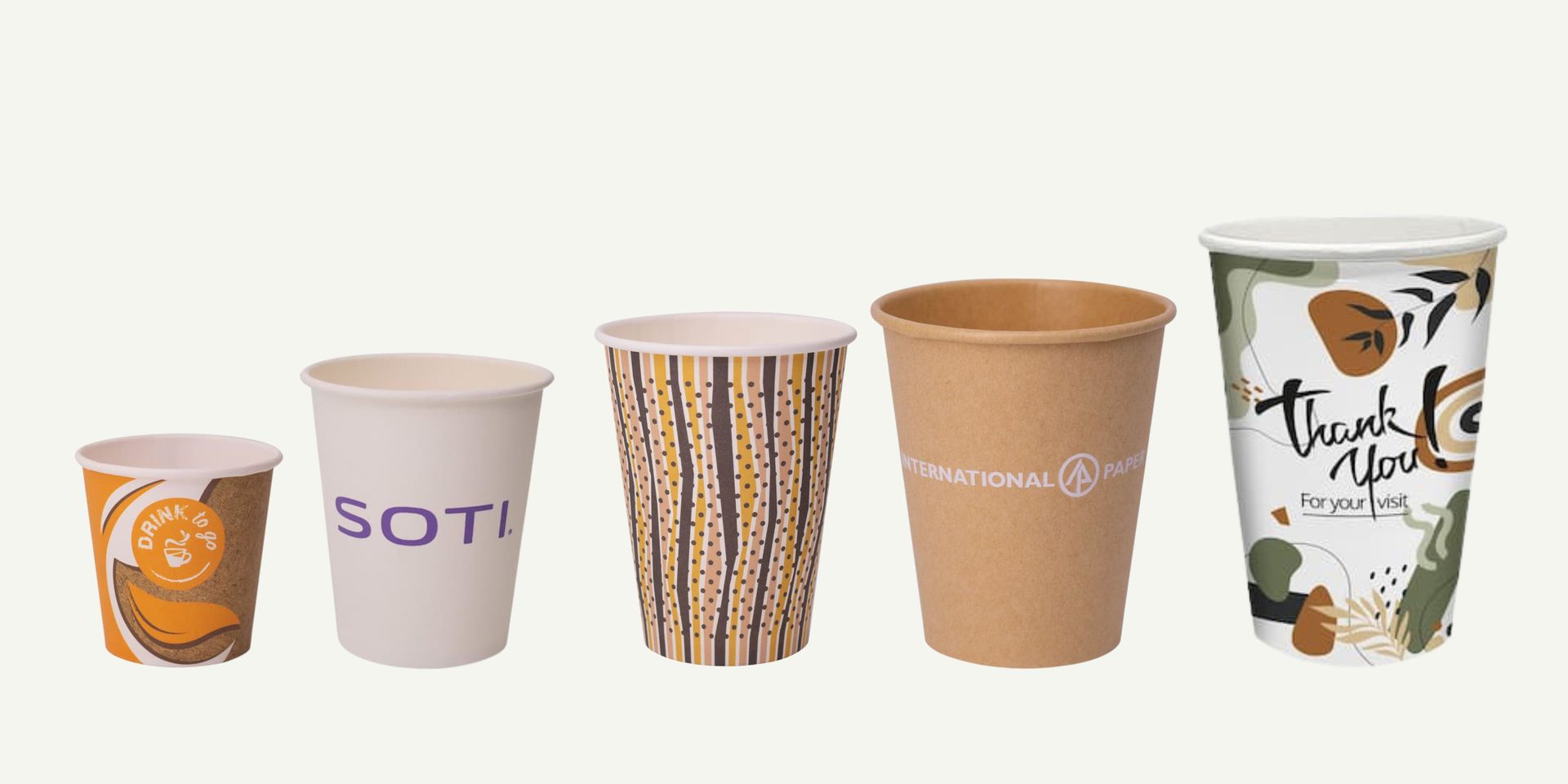 Guía de vasos de cartón personalizados para eventos